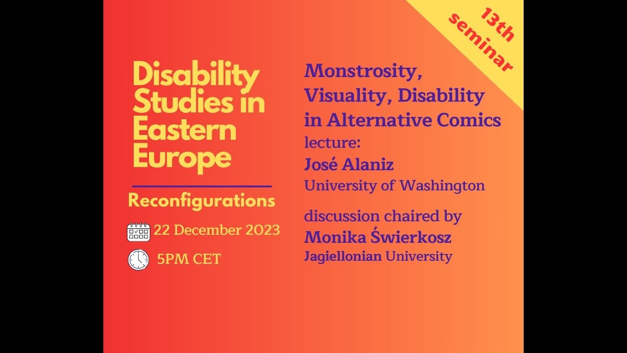 Monstrosity, Visuality, Disability in Alternative Comics - YouTube