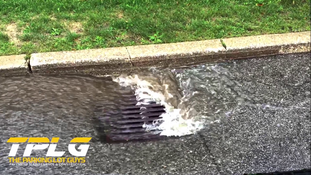 Catch Basin In Action During Rain Storm - YouTube