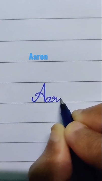 Aaron in cursive ️ #calligraphy - YouTube
