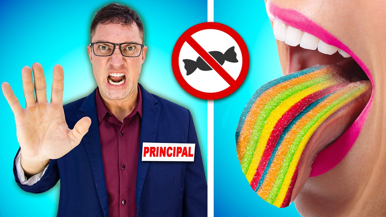 How to Sneak Candy Into Class! Genius Sneaking Hacks & Funny Situations ...