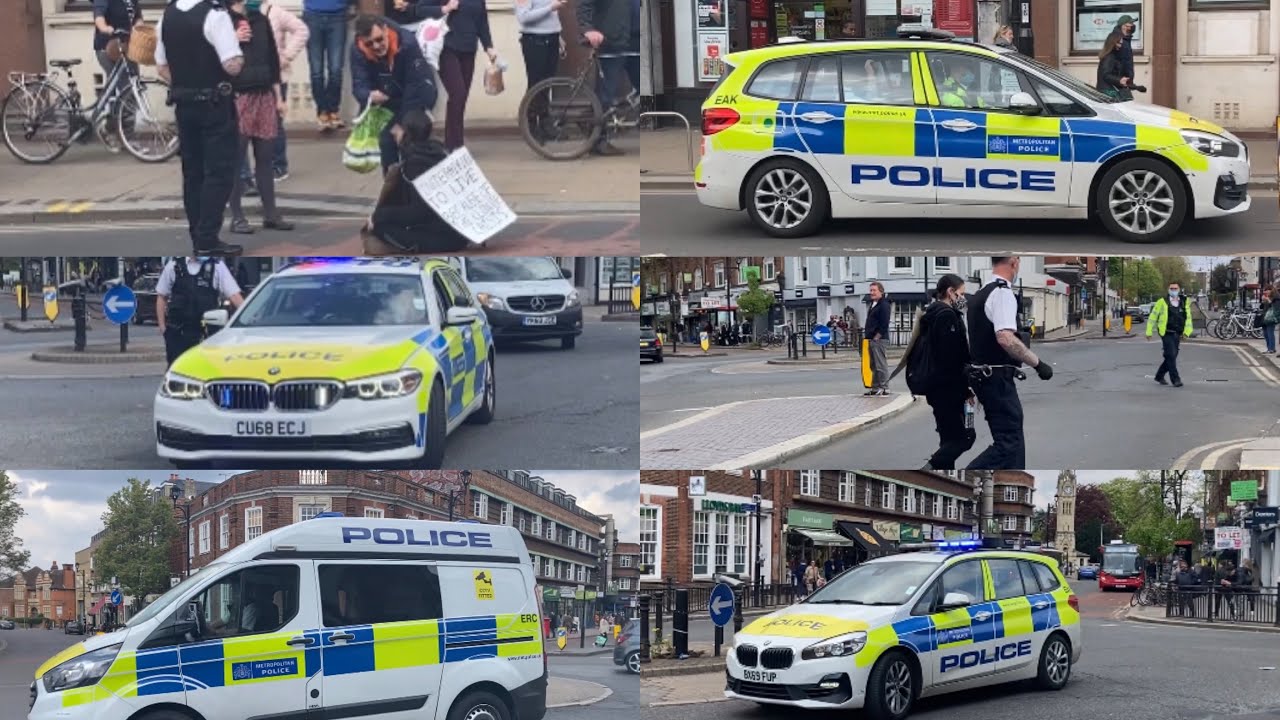 Met police responding, on scene and leaving scene - YouTube