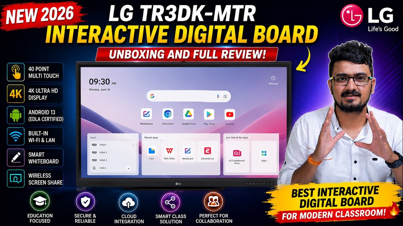 LG TR3DK-MTR New 2025 Interactive Digital Board Unboxing and Review # ...