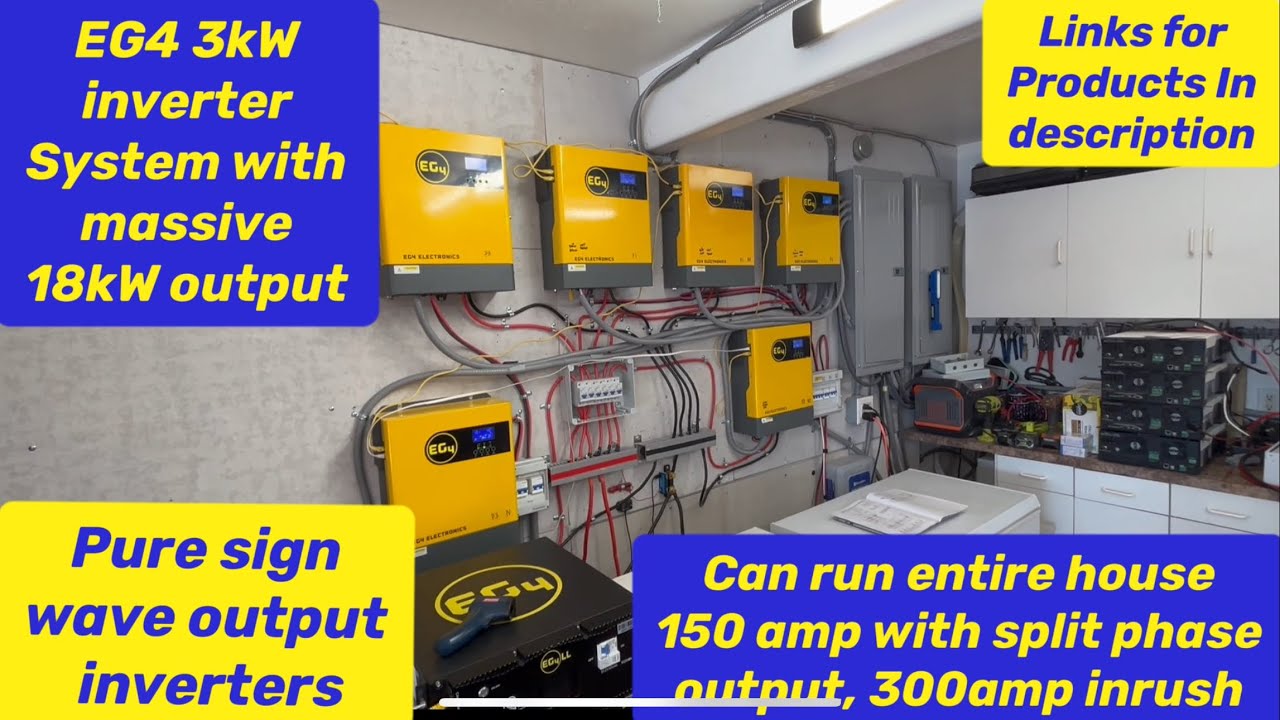 EG4 massive 18kW off grid system installed and running everything we ...