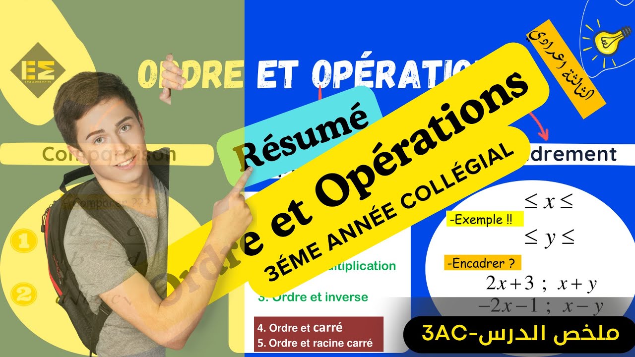 Ordre et Opérations-1 3AC:3éme année collégial-Résumé - YouTube