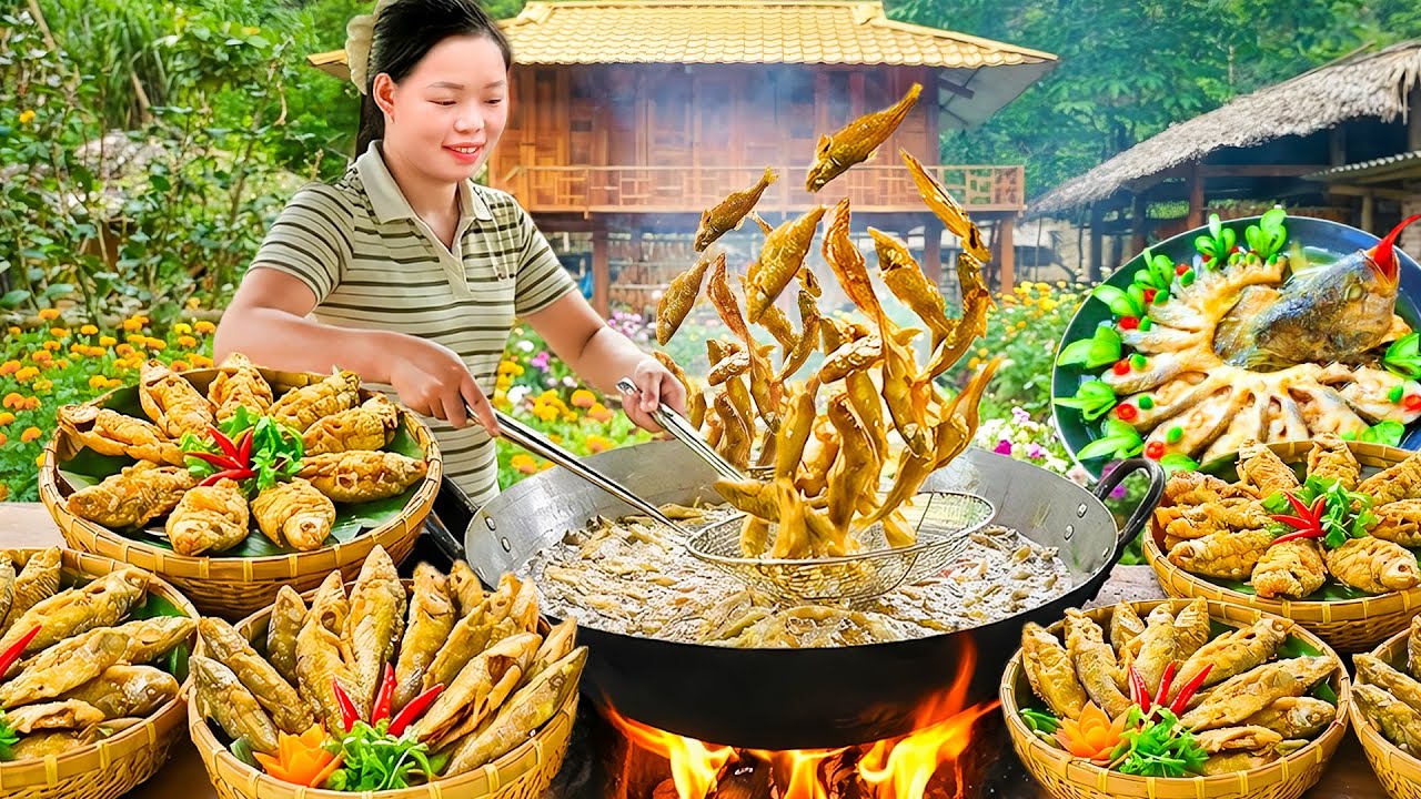 How to Fry Crispy and Delicious River Fish with Garlic - Make Chili ...