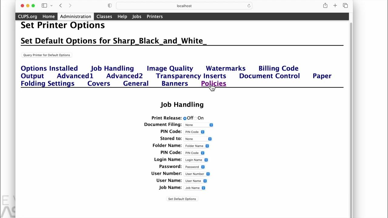 Set Default Printer options via CUPS - duplex - 2-sided default for macOS computers. - YouTube
