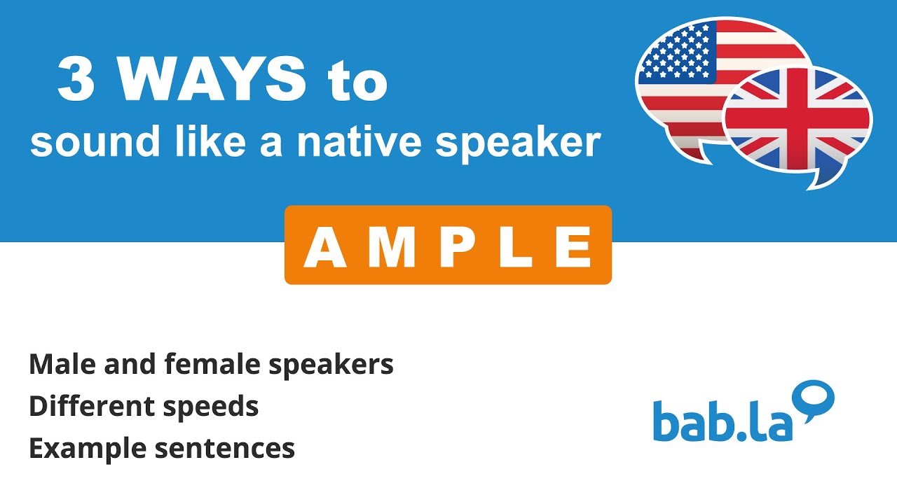 AMPLE pronunciation | Improve your language with bab.la - YouTube