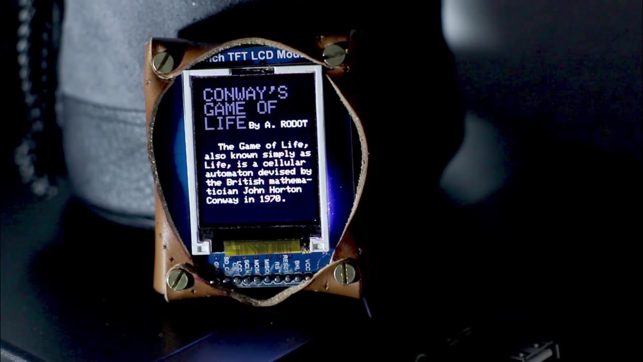 Standalone Conway's game of life on 1"8 screen with arduino - YouTube