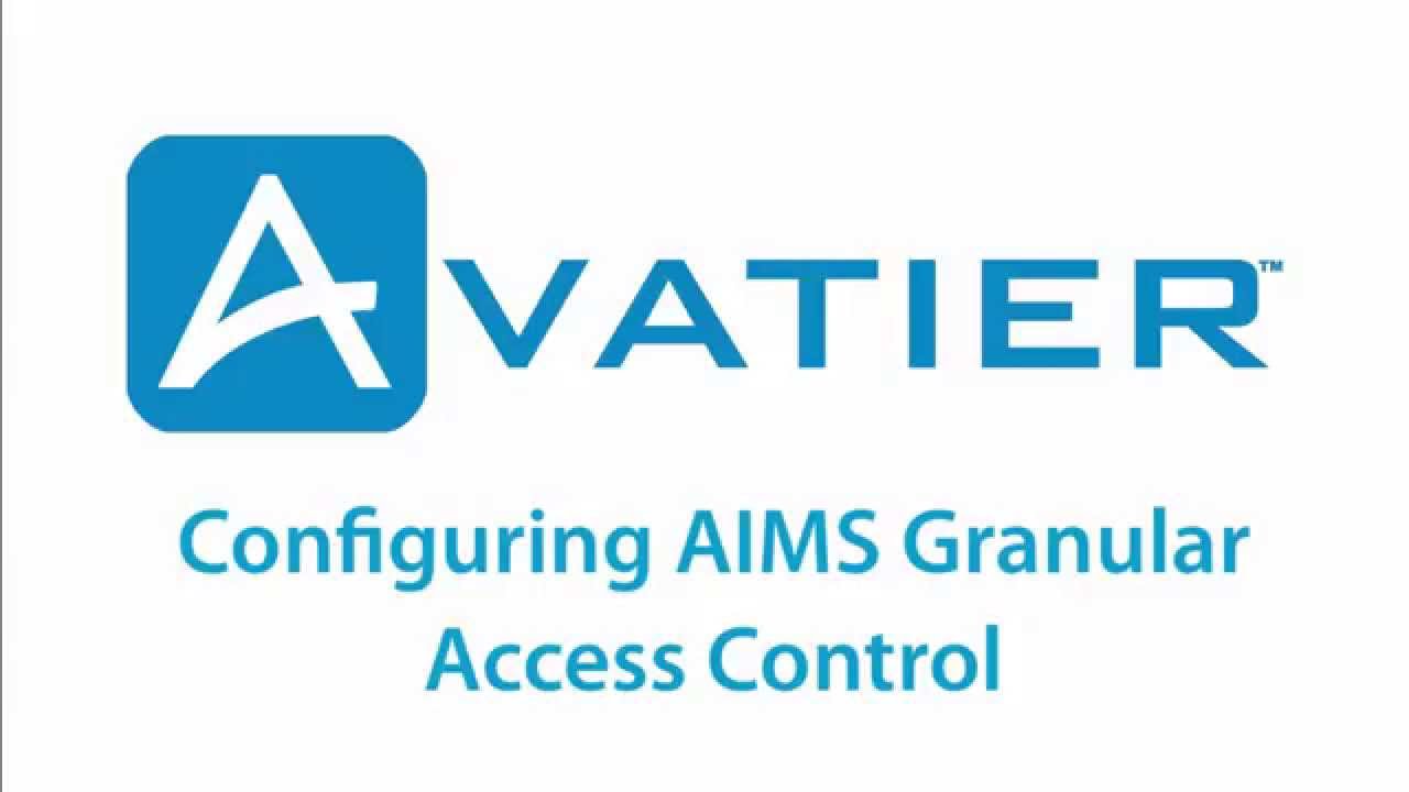 Configuring AIMS Granular Access Control - YouTube