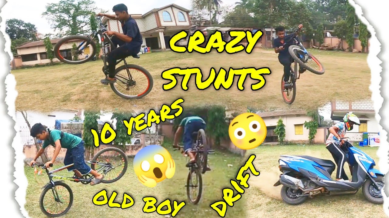 Small Child doing wheeli | 10 years old child doing stoppie | Cycle ...