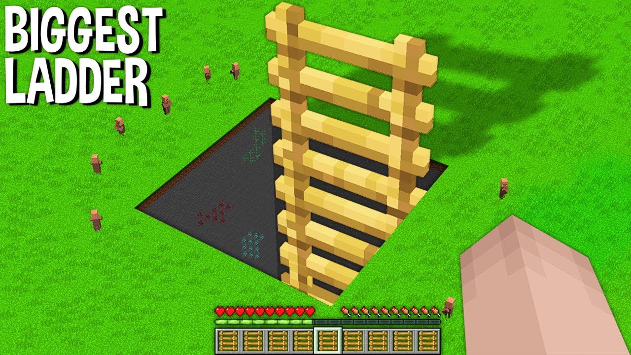 Where does lead BIGGEST HOLE with a LARGE LADDER in Minecraft ! GIANT ...