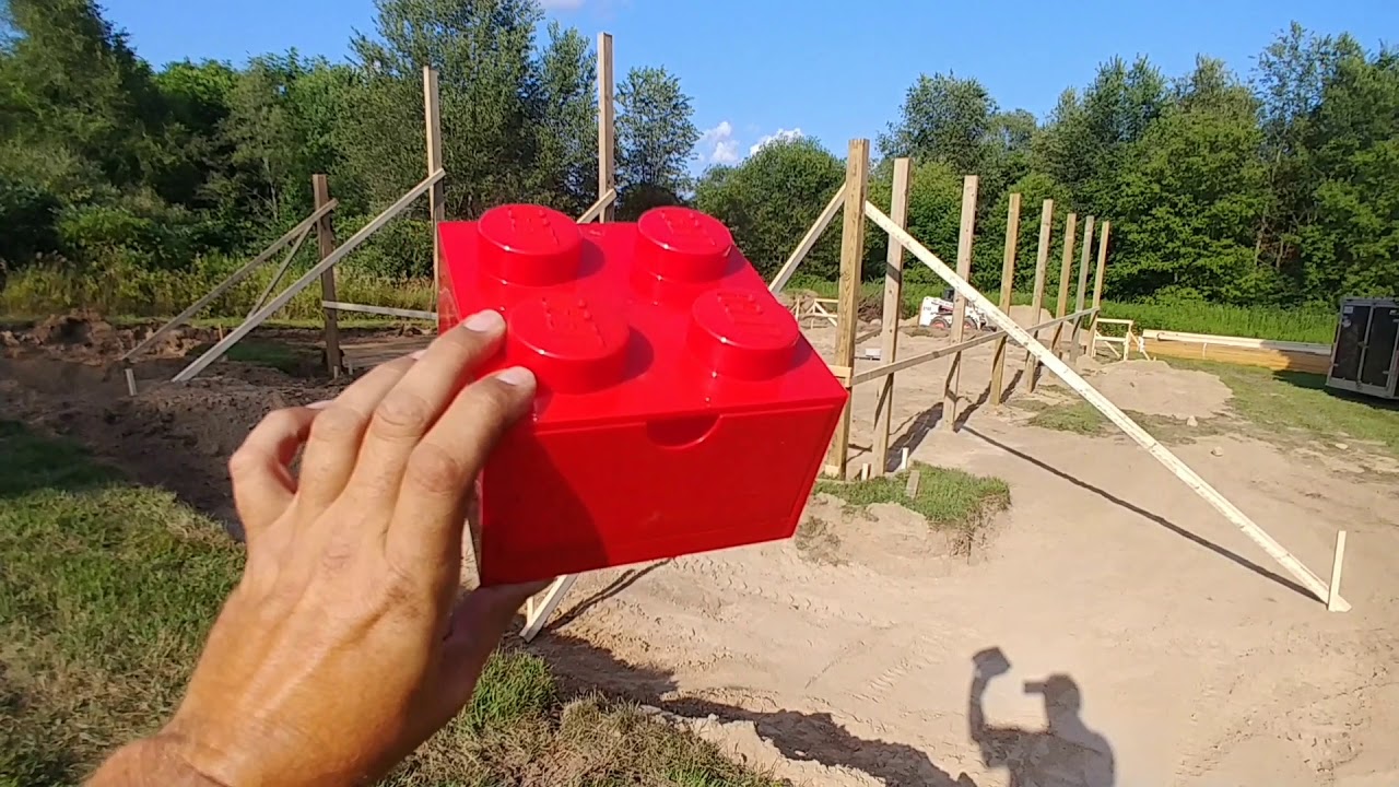 Lego Barn Progress Day 1 - YouTube