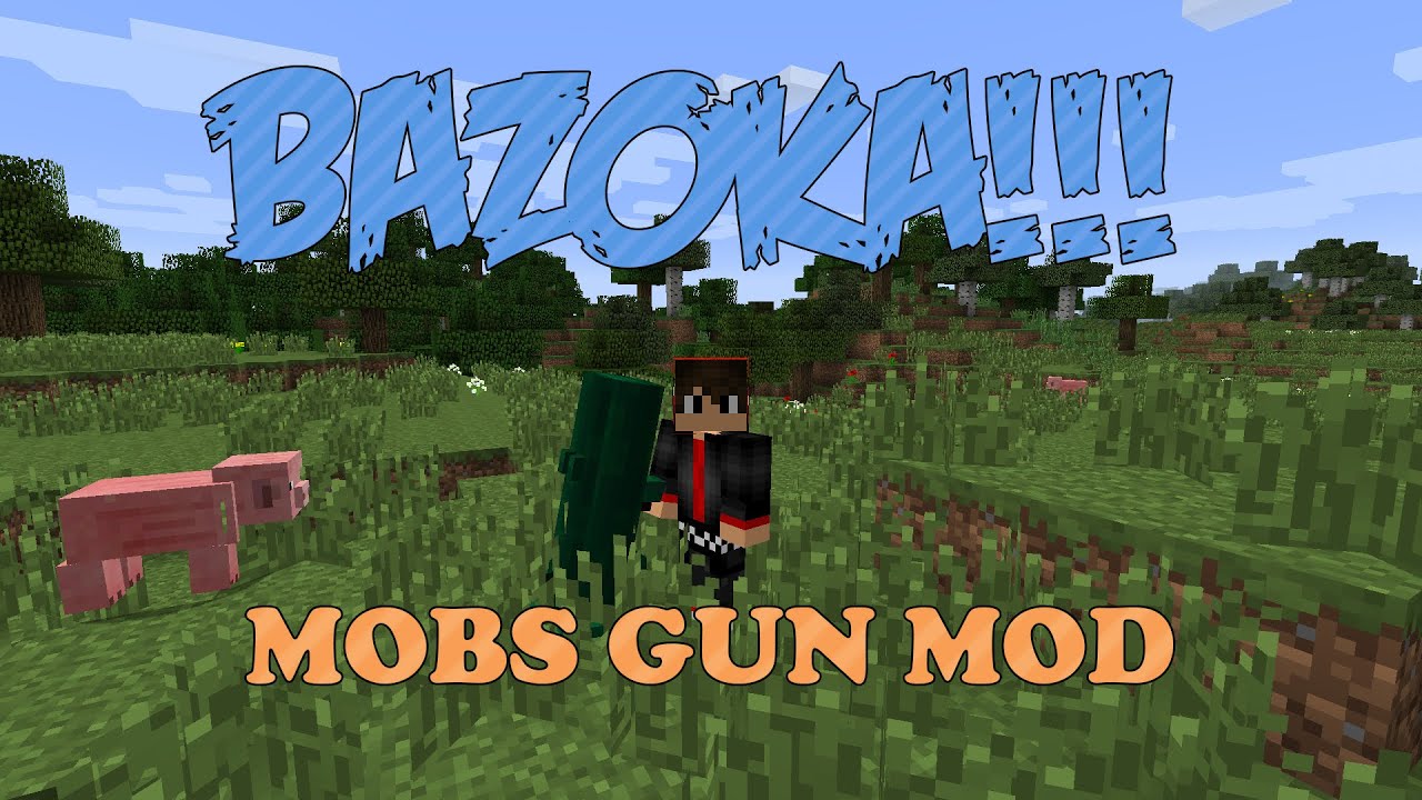 DISPARO CREEPERS!!! - MOBS GUN MOD | MINECRAFT MOD REVIEW - YouTube