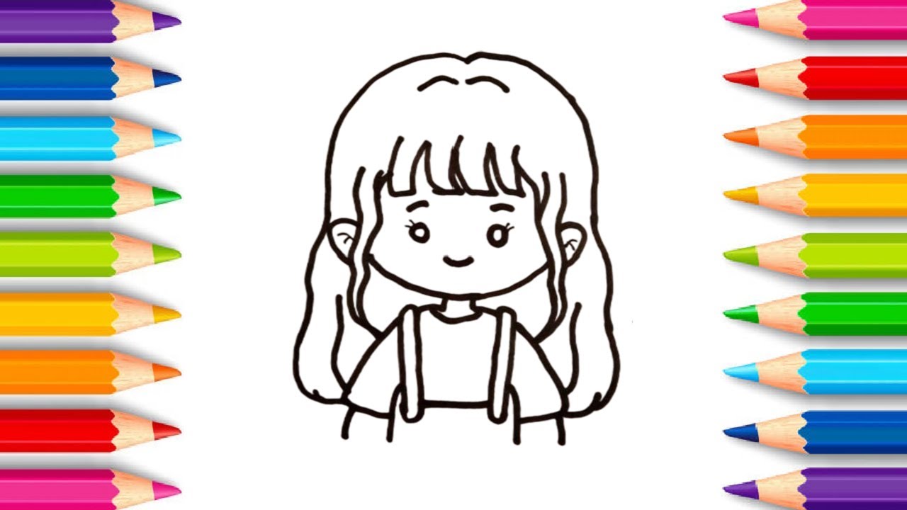How to draw a Little Girl for Kids | Drawing a Girl step by step ...