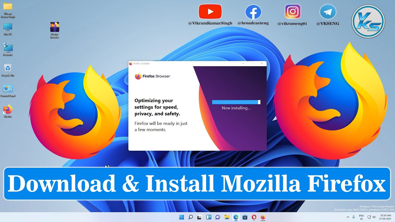How To Download And Install Mozilla Firefox On Windows 11 10 8 7 Youtube
