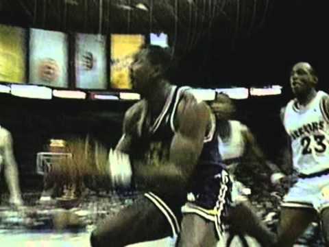 Manute Bol Blocks Malone off the Backboard - YouTube