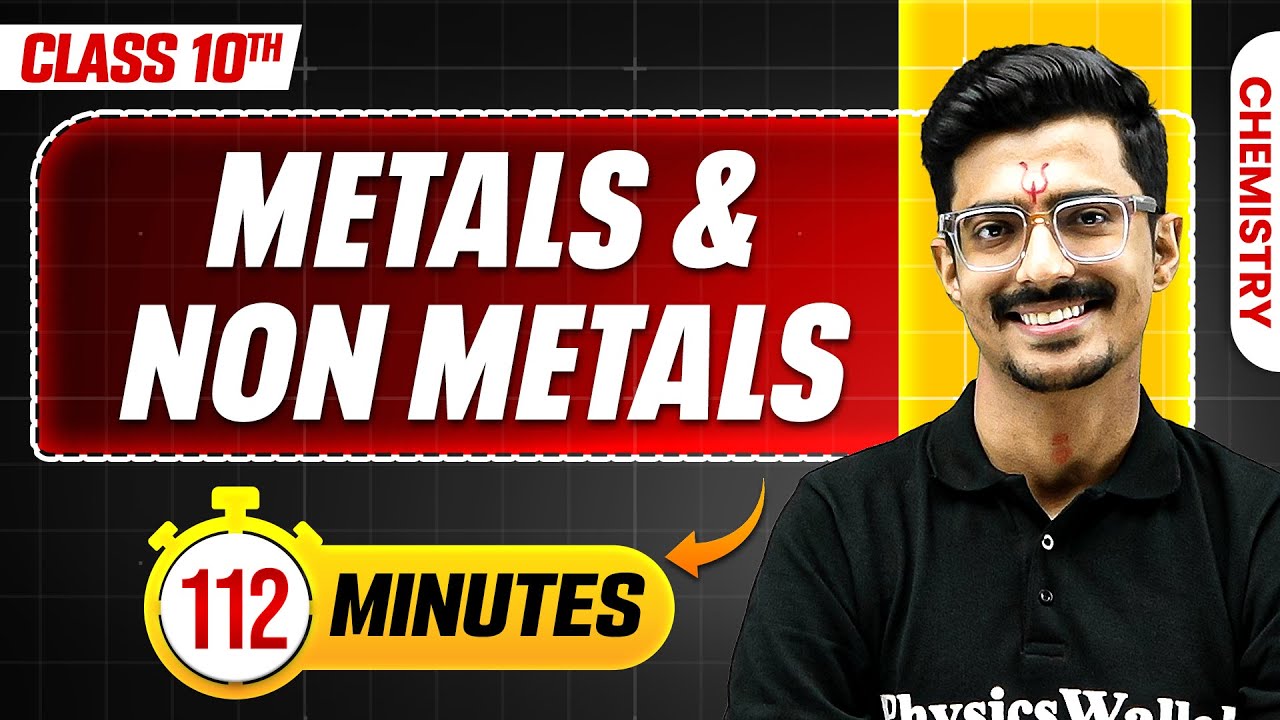 Metals And Non Metals in 112 Minutes | Mind Map Series for Class 10th ...
