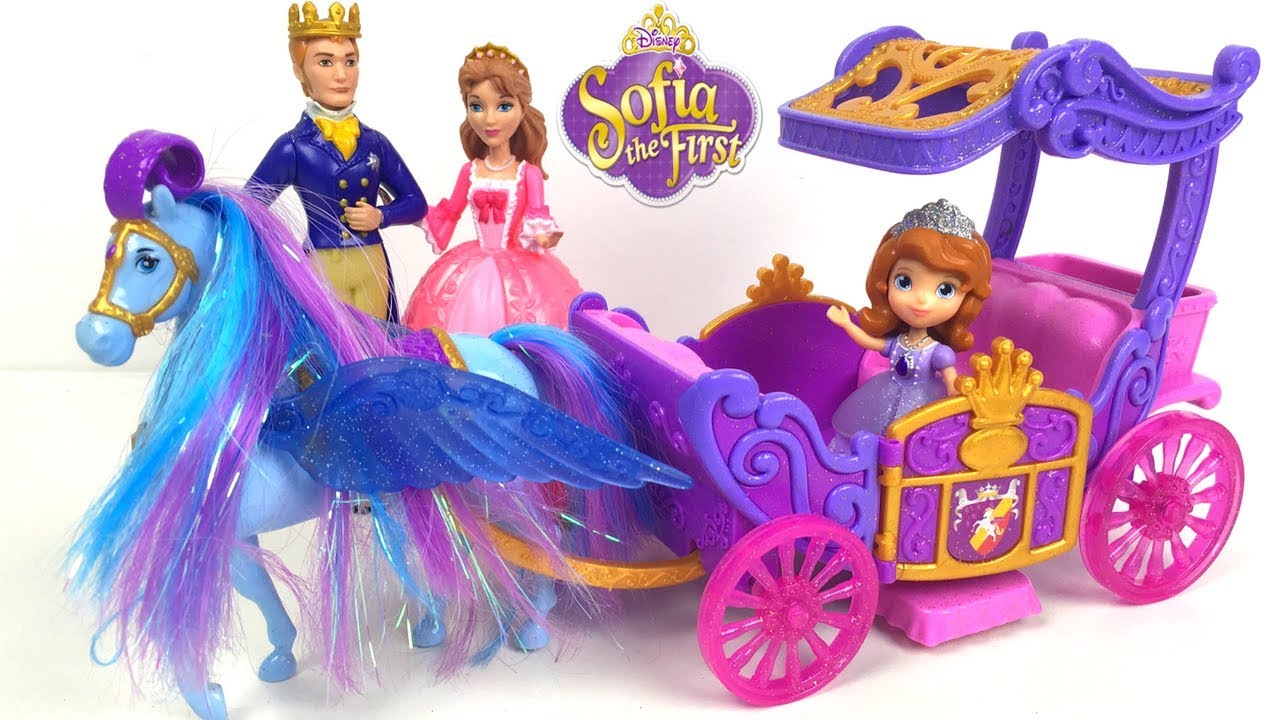 DISNEY JUNIOR SOFIA THE FIRST WITH ROYAL HORSE AND A FLYING CARRIAGE ...