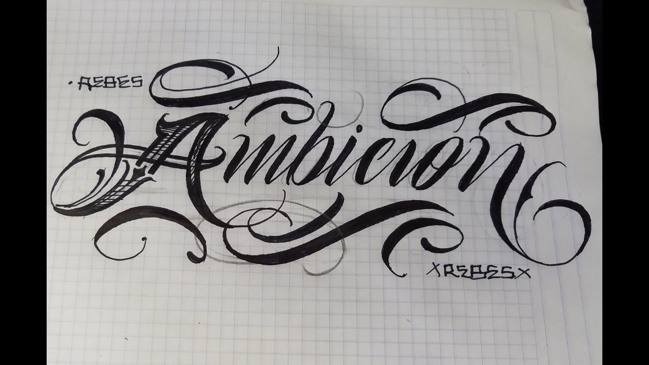 Ambition Tattoo Fonts