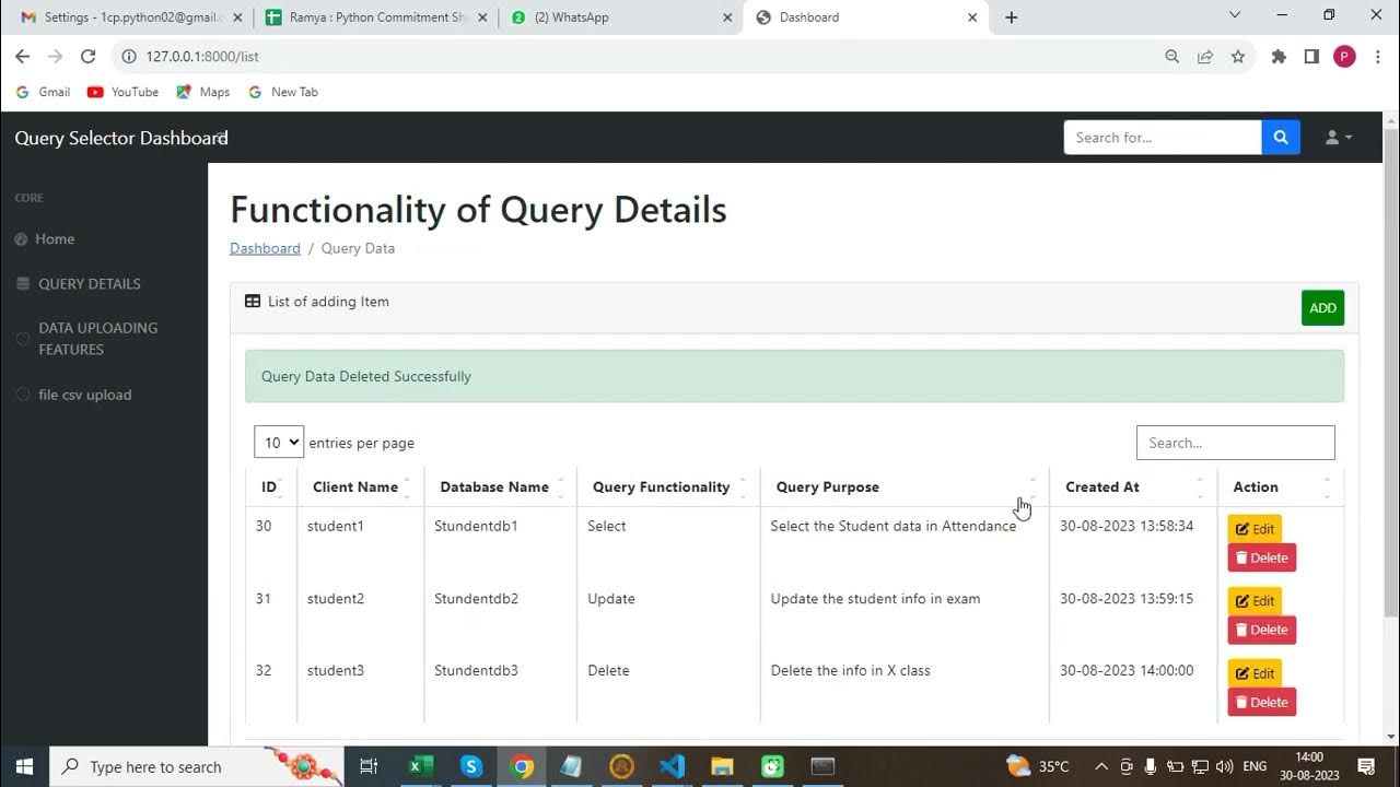 DBQA Multi Environment Analyzer for Query Execution Time and Cost by using Django Framework ...
