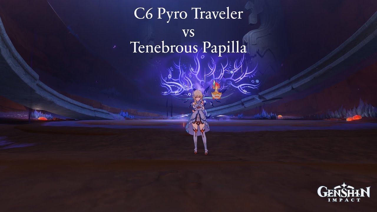 Genshin Impact - C6 Pyro Traveler against Tenebrous Papilla (Natlan ...