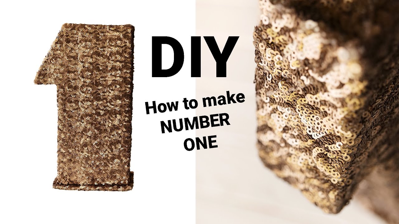 DIY Birthday number | How to make cardbroad number one at home - YouTube