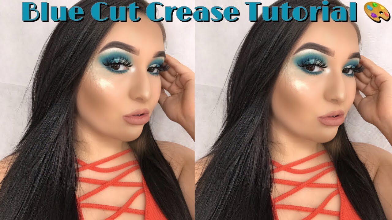 Blue Cut Crease Tutorial! - YouTube