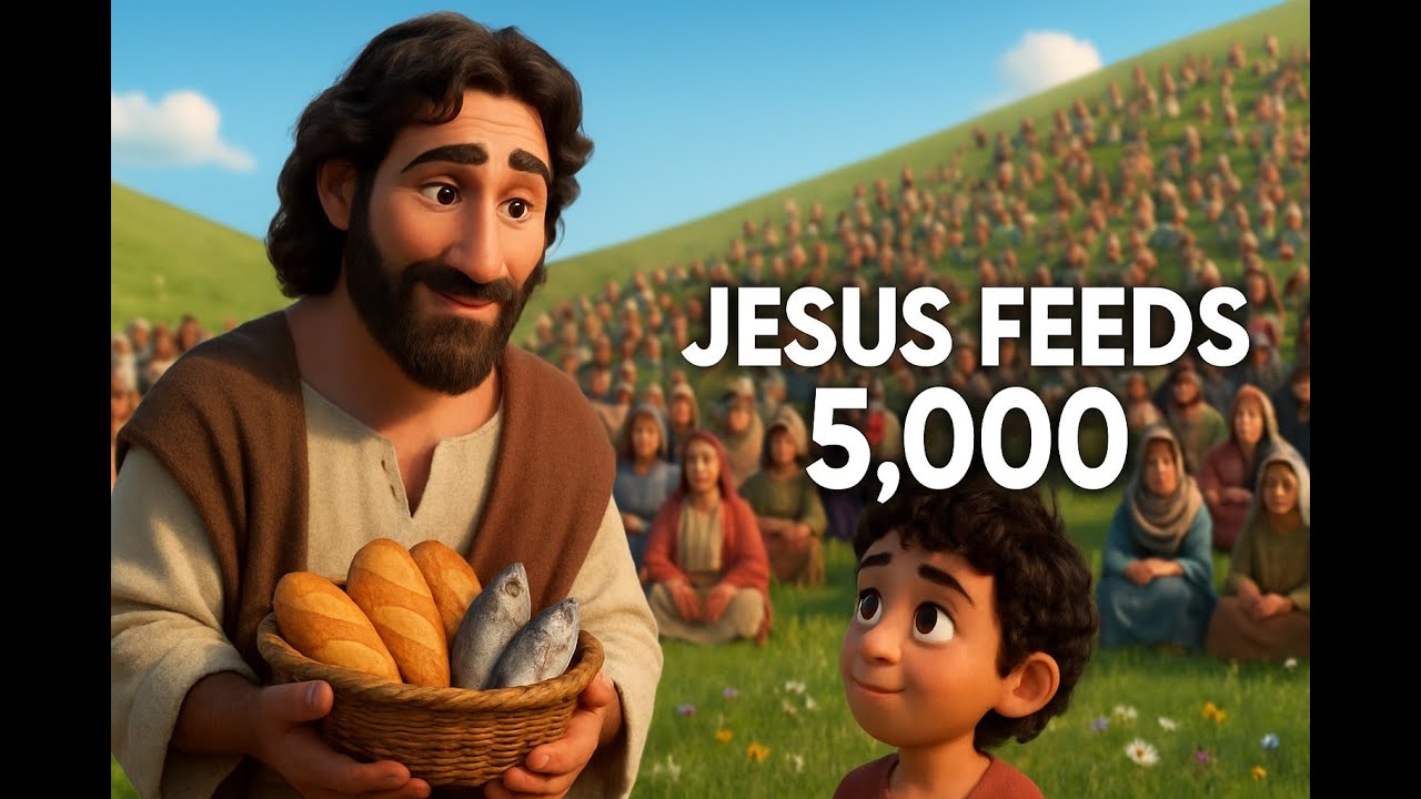 Jesus Feeds 5,000 People – Pixar-Style 3D Bible Story for Kids & Adults ...