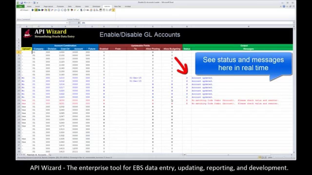 Enable or Disable GL Code Combos - YouTube