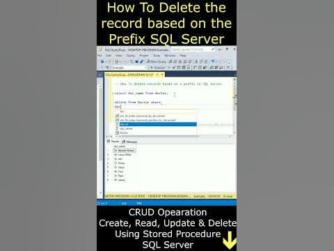 Delete records with prefix condition from a table #sqlserver - YouTube