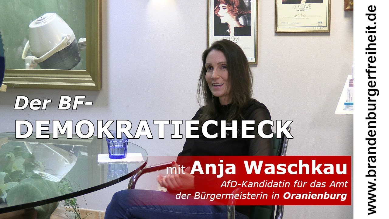 Der BF-Demokratiecheck mit Anja Waschkau (AfD, Bürgermeisterkandidatin ...