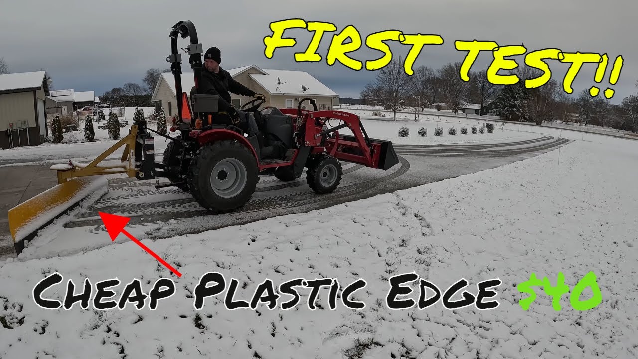 Tractor Snow Removal with Cheap Plastic Cutting Edge - Plastic Lumber ...
