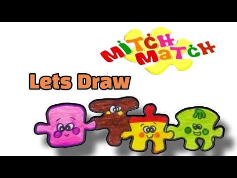How to draw Mitch and Match @BabyTV - YouTube