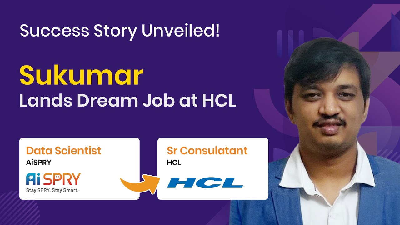 Sukumar review on Data Science Training in Hyderabad - Placed at HCL ...
