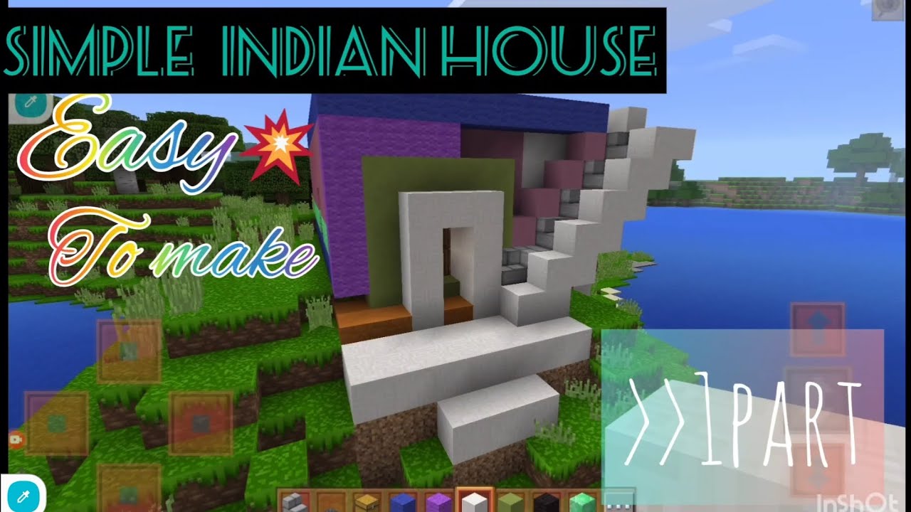how to make simple Indian house[part1] #easy#best#minecraft#craftworld# ...