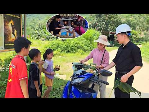 Mui had a wonderful experience making cakes with Nhat and giving them to the children.