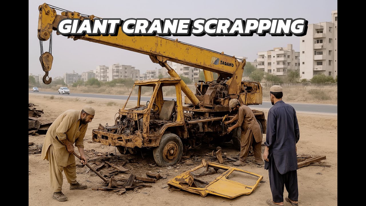 Cutting Process of Huge Giant Crane Truck | Basic Cutting Operation Of ...