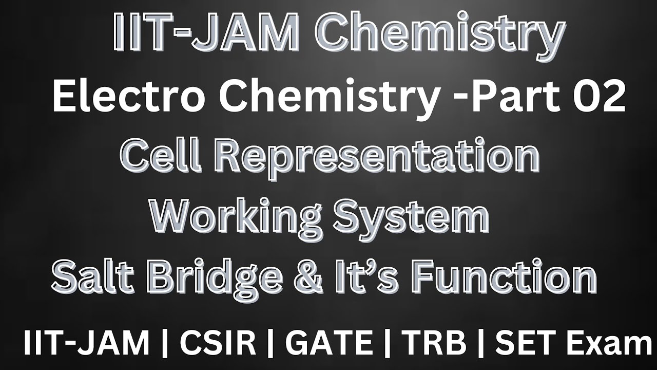 IIT JAM - Electro Chemistry Part-02 - Cell Representation | Salt Bridge ...