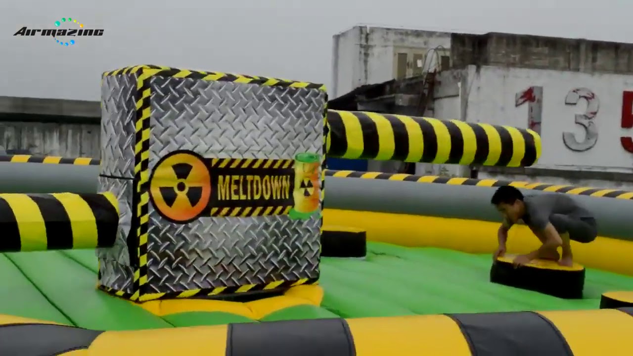 Inflatable meltdown, inflatable sweeper - YouTube