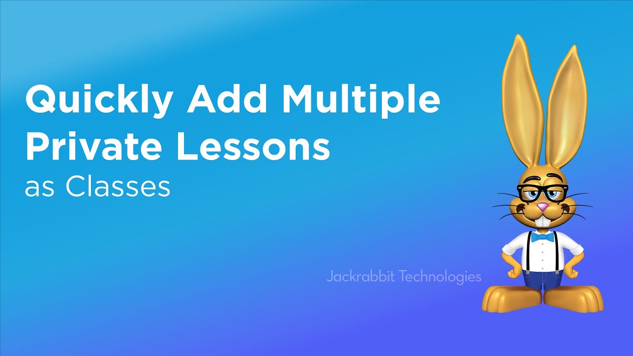 Quickly Add Multiple Private Lessons as Classes - YouTube