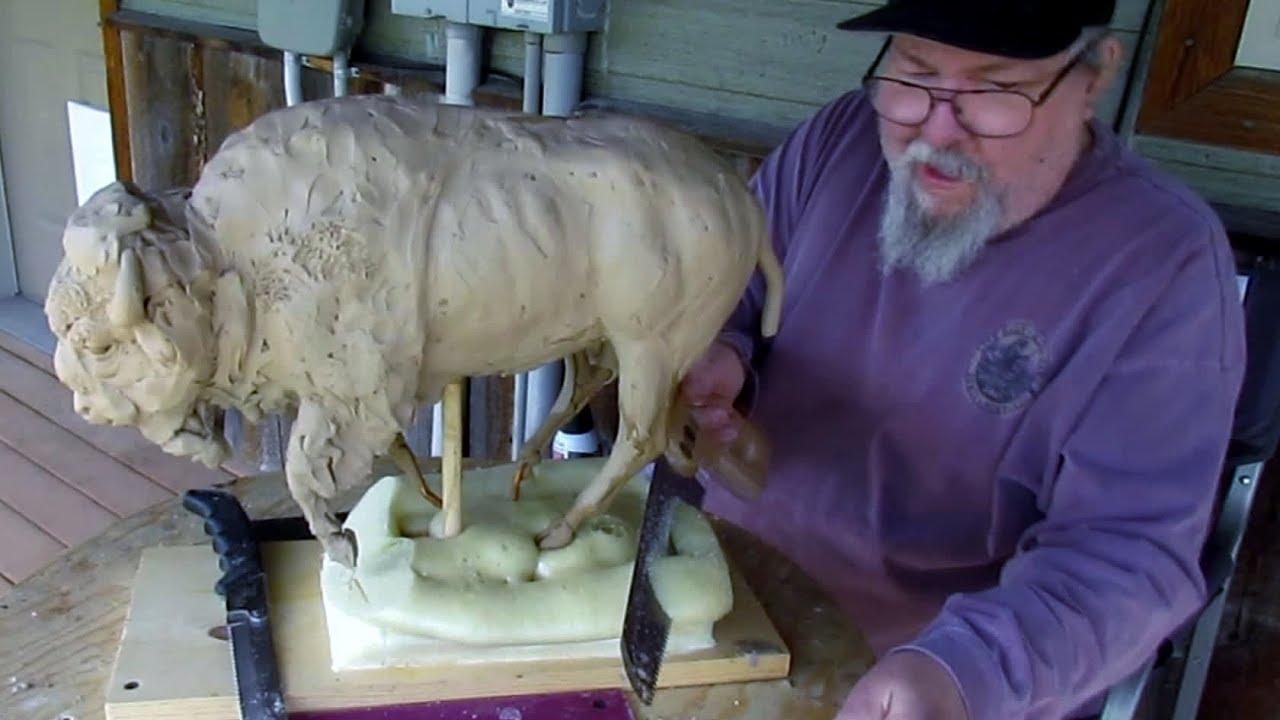 Creating A Plains Buffalo -Using Urethane Foam To Make a Base - YouTube