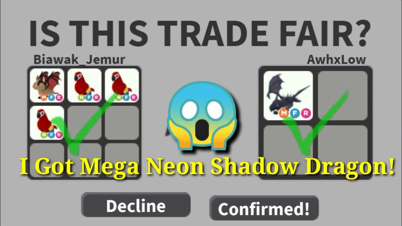 Only Trading Neon And Mega Neon Shadow Dragons In Adopt Me, 60% OFF