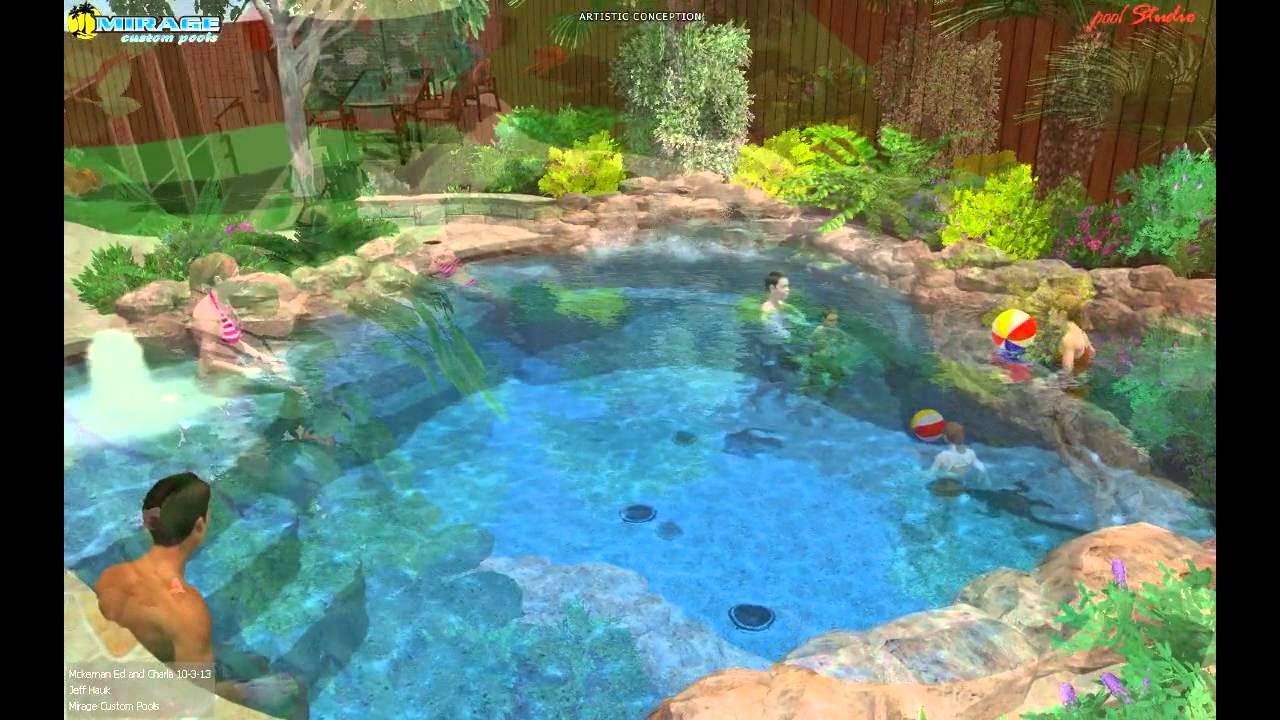 Mirage Custom Pools Richwoods Frisco Texas Newcastle Homes - YouTube