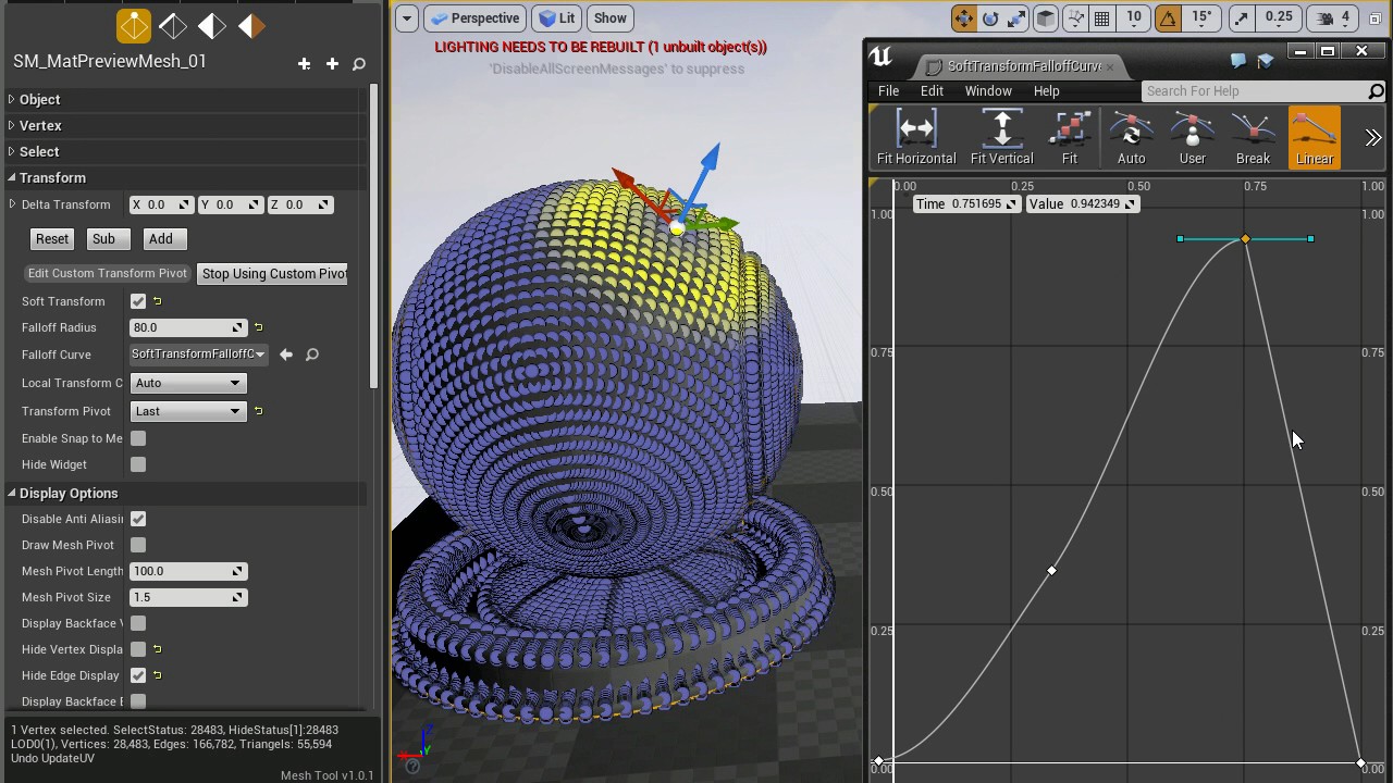 Mesh Tool - Soft Transform with Falloff Curve - YouTube