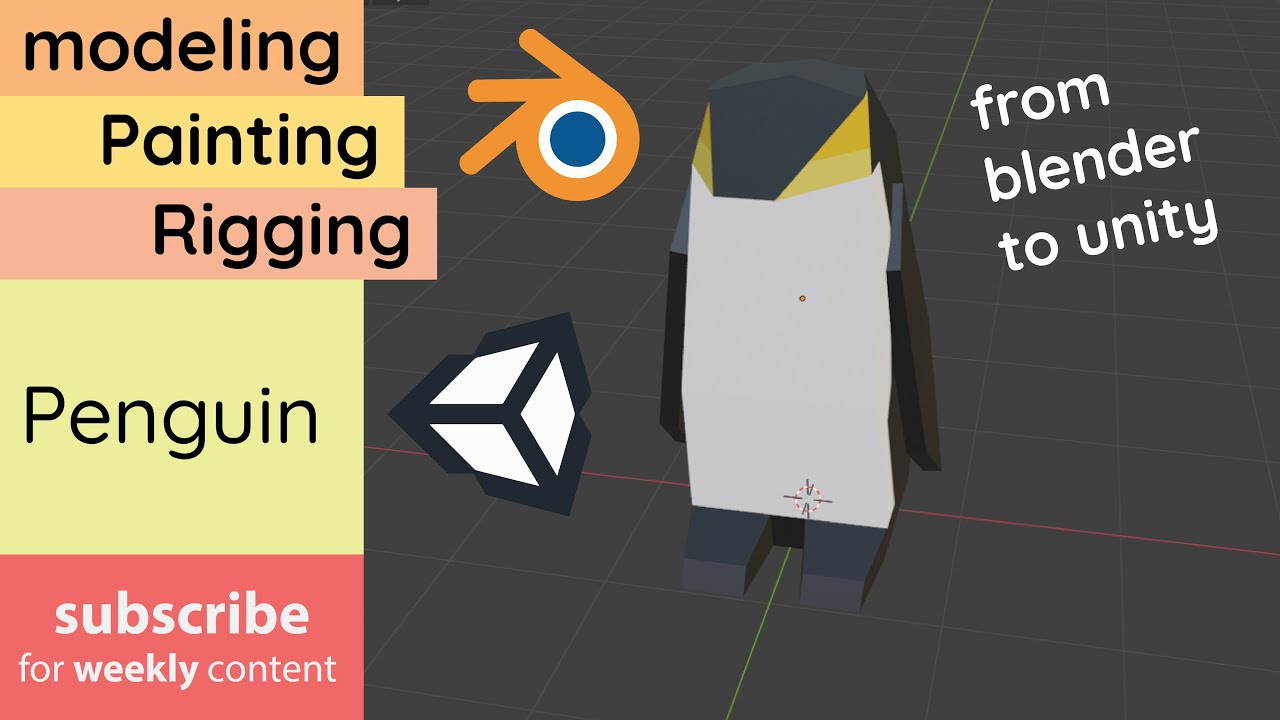 Modeling and Rigging a PENGUIN in BLENDER 2.81 and EXPORTING to UNITY ...