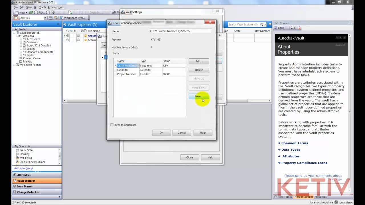 How to Create a File Naming Scheme in Autodesk Vault - YouTube