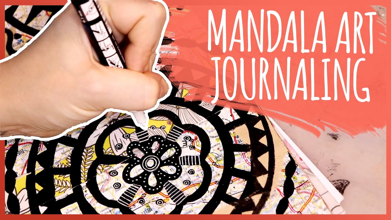 Mixed Media Mandala Art Journaling | Collage & Aquarell | Speedpaint ...