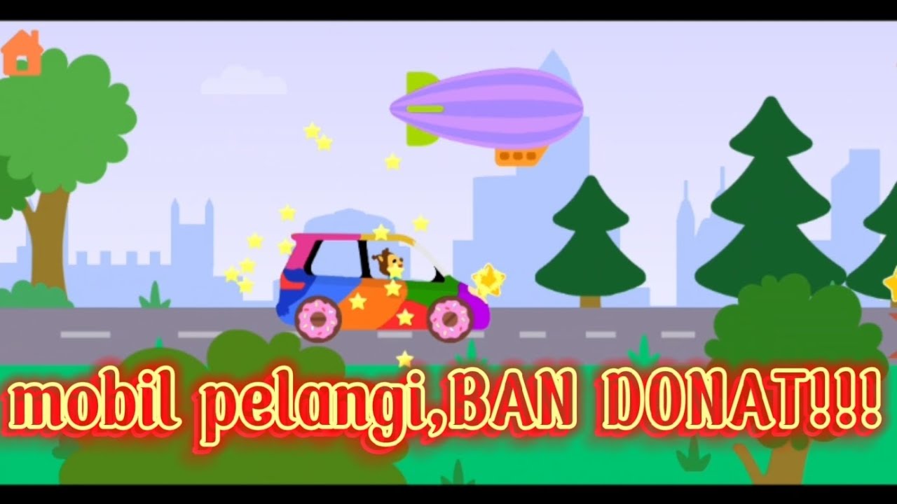 MEMBUAT MOBIL PELANGI WARNA WARNI DAN DAN BAN DI GANTI DONAT|GAME ANAK ...