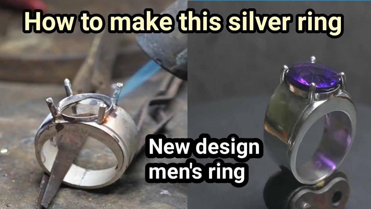 How to make silver ring men's |handmade making process silver ring |new ...