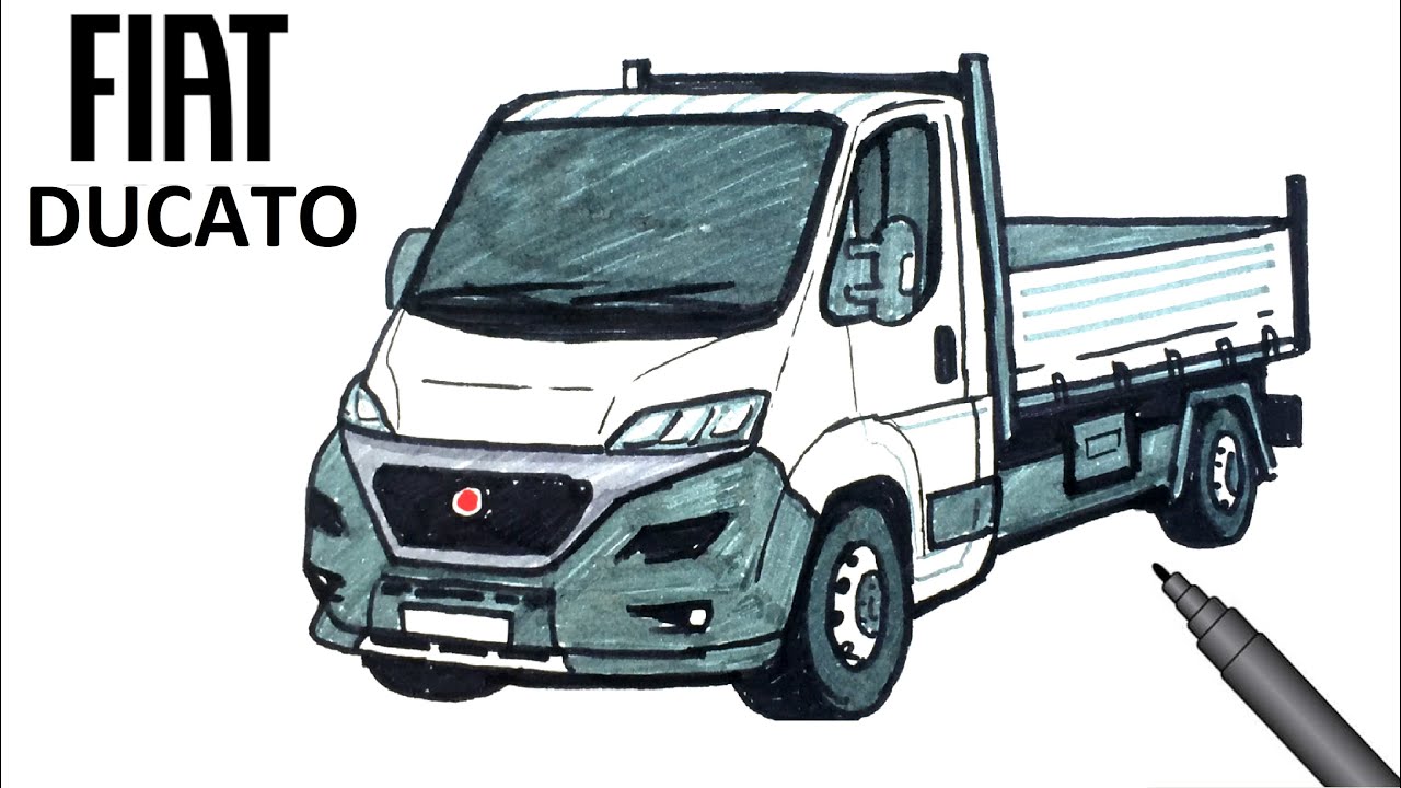 Easy Drawing Fiat Ducato Truck I Kolay Fiat Ducato Kamyonet Çizimi I ...